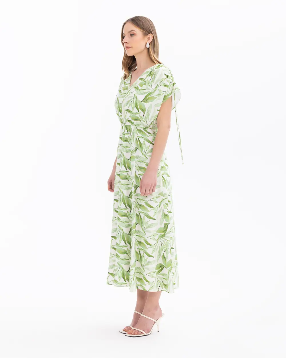Patterned Elastic Waist Dress Secilstore