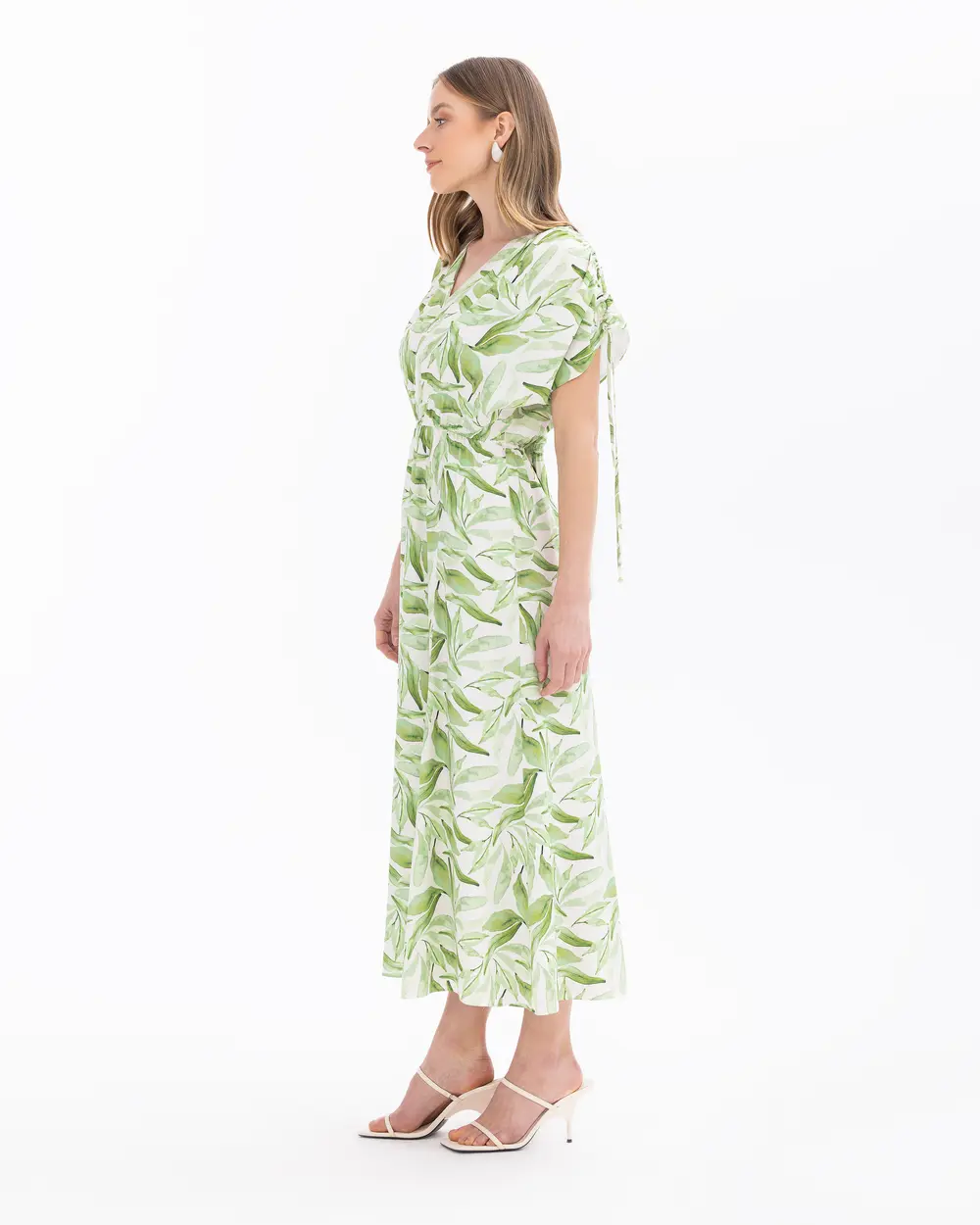 Patterned Elastic Waist Dress Secilstore