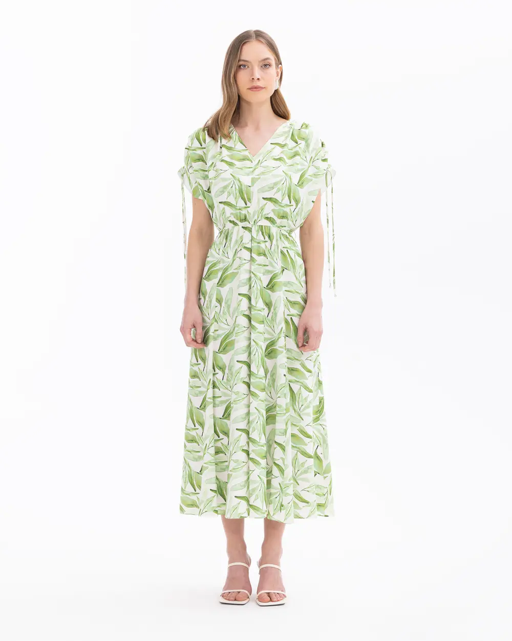 Patterned Elastic Waist Dress Secilstore
