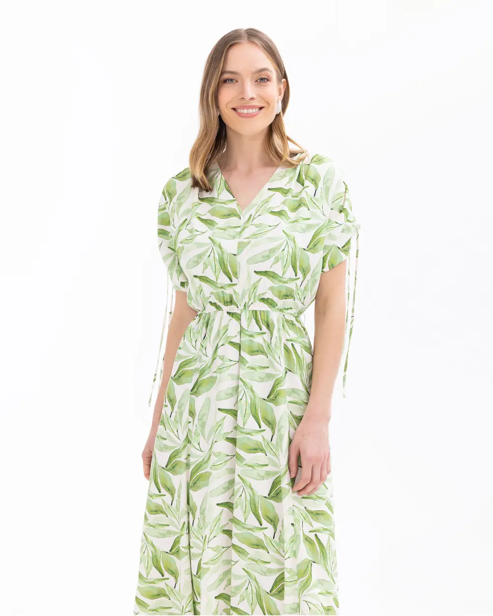 Patterned Elastic Waist Dress Secilstore