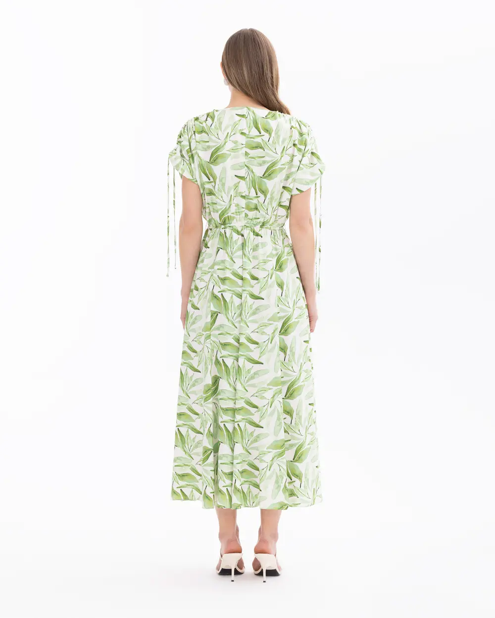 Patterned Elastic Waist Dress Secilstore