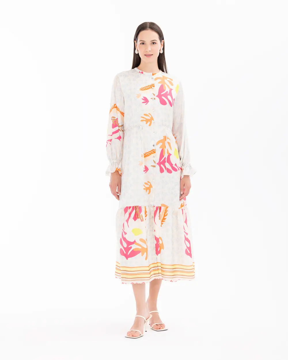 Judge Collar Elastic Waist Dress Secilstore