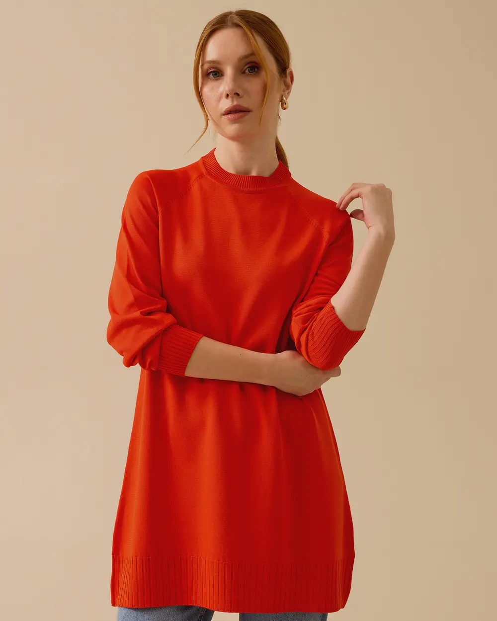 Zero Neck Long Sleeve Tunic - SecilStore