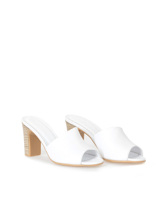 HEELED LEATHER SLIPPER - SecilStore
