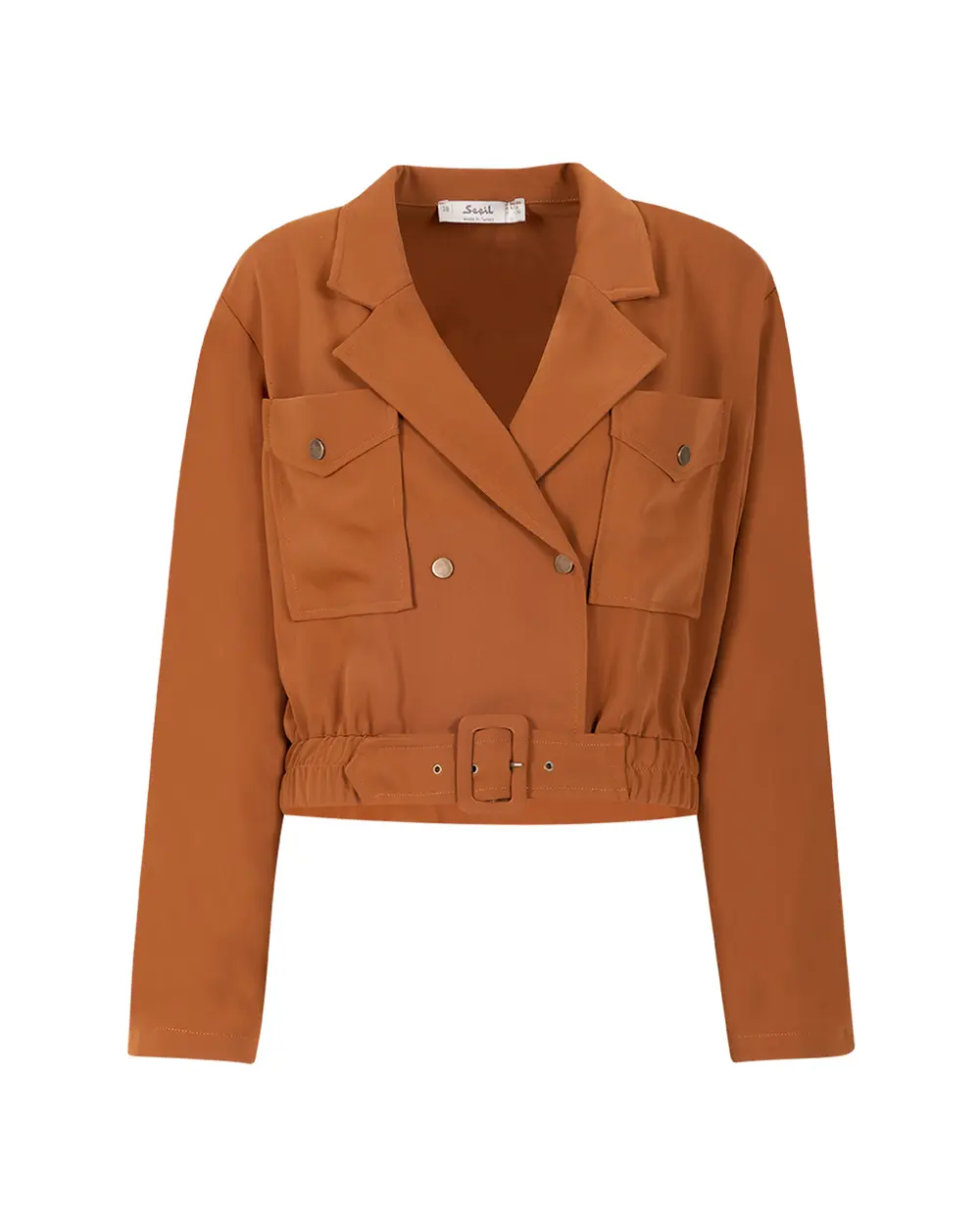 Pocket Detailed Elastic Waist Jacket - SecilStore