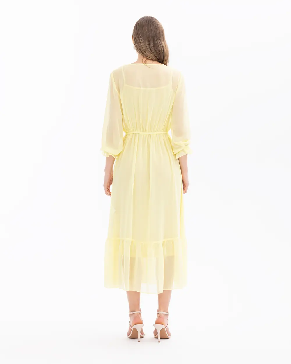 V Neck Dress With Shirred Waist Secilstore