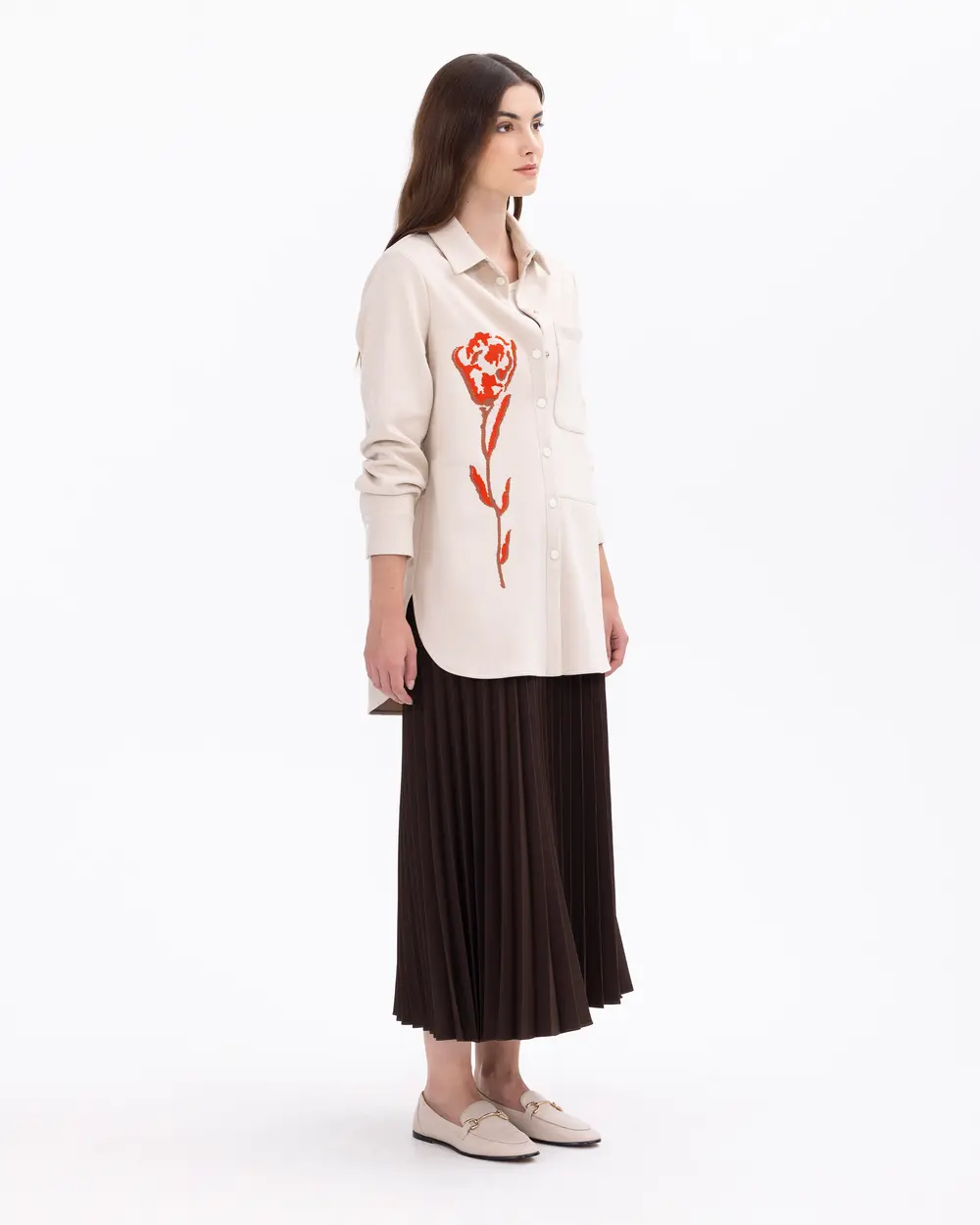Pleated Full Length Skirt Secilstore
