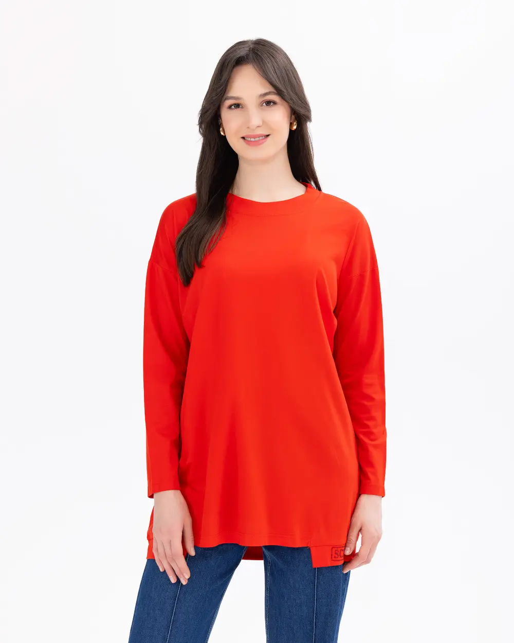 Zero Neck Knitted Fabric Basic Tunic - SecilStore