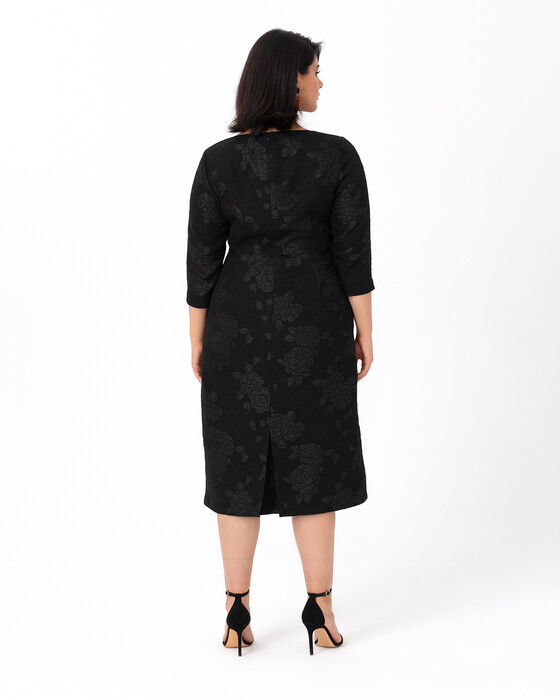 Galaxi Plus Size Three Quarter Sleeve Dress Secilstore