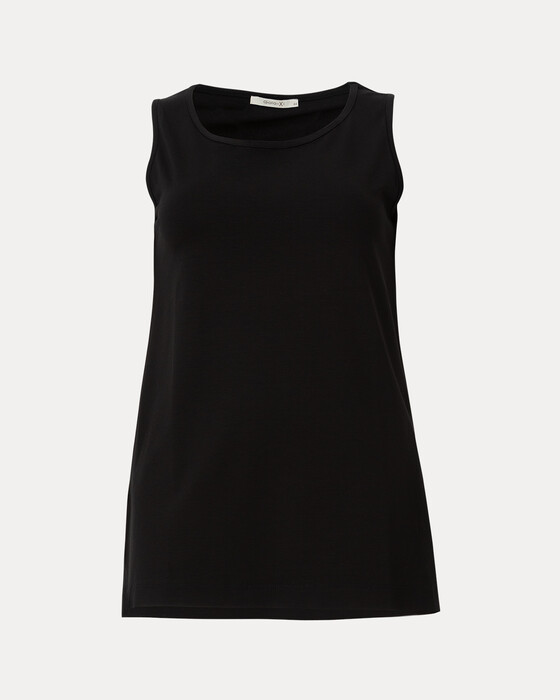 PLUS SIZE SLEEVELESS BASIC T-SHIRT - SecilStore