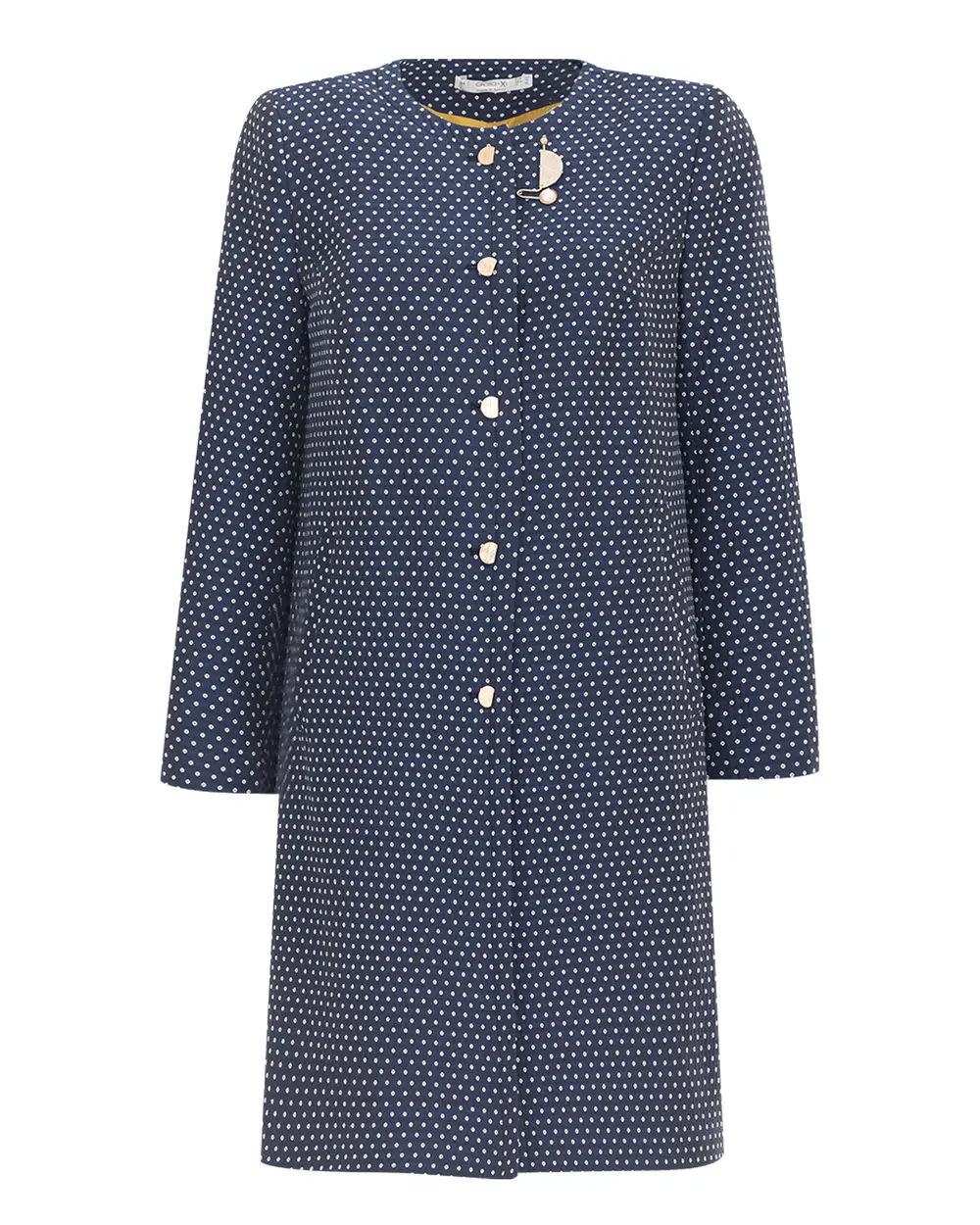 Plus Size Polka Dot Patterned Judge Collar Cap - SecilStore